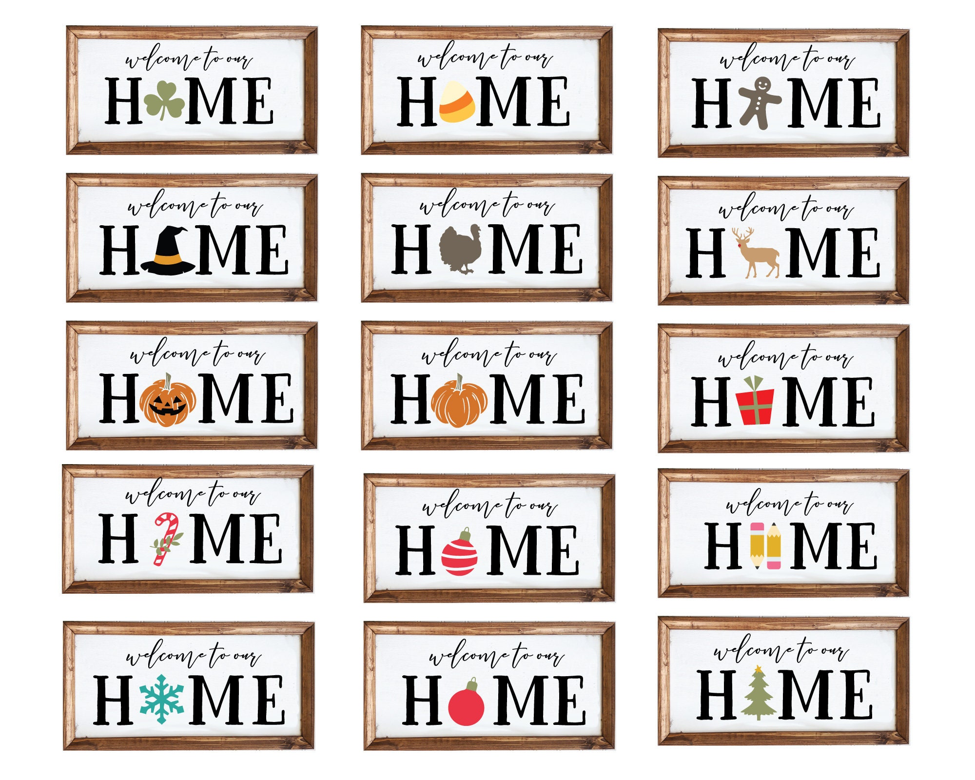 Welcome to Our Home Sign Making SVG Bundle Home Sign Making | Etsy