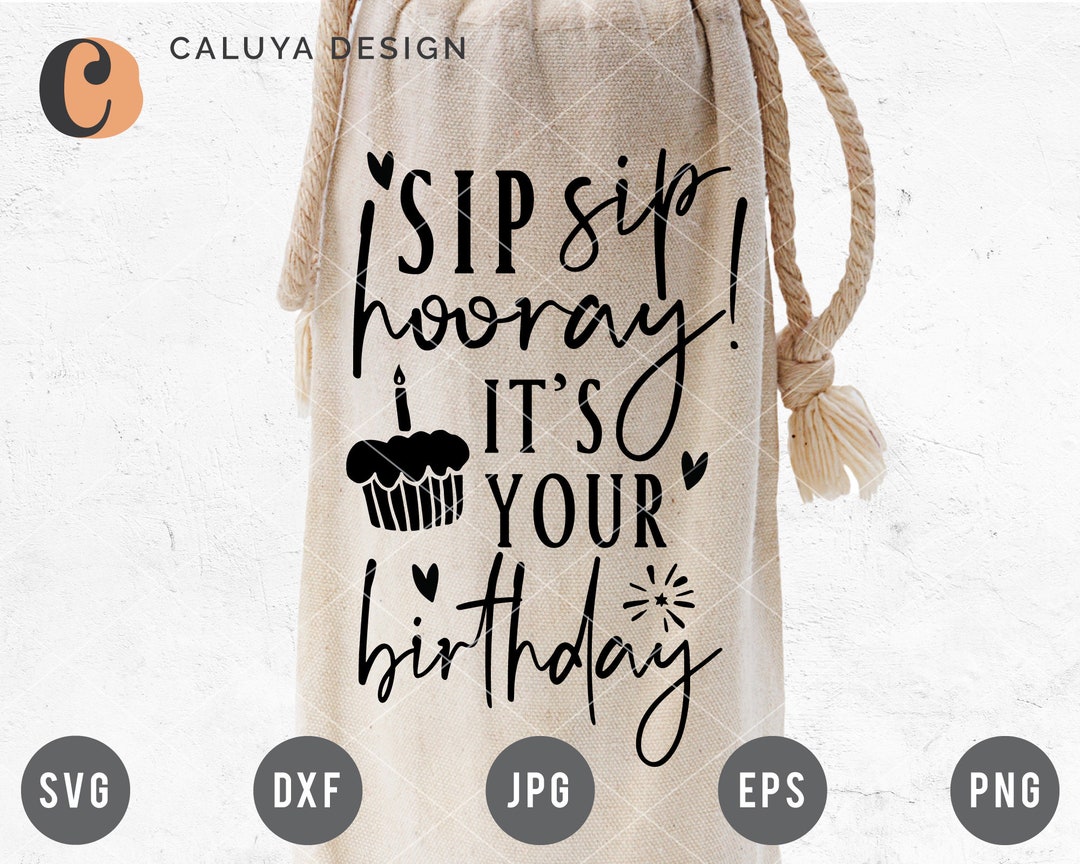 Birthday Wine Bag SVG | Wine SVG for Birthday SVG | Wine Bottle Bag Svg ...