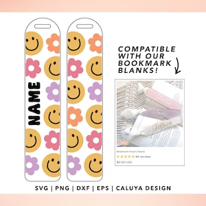 Bookmark SVG | Bookmark Template SVG | Retro Smiley Face SVG | Bookmark ...