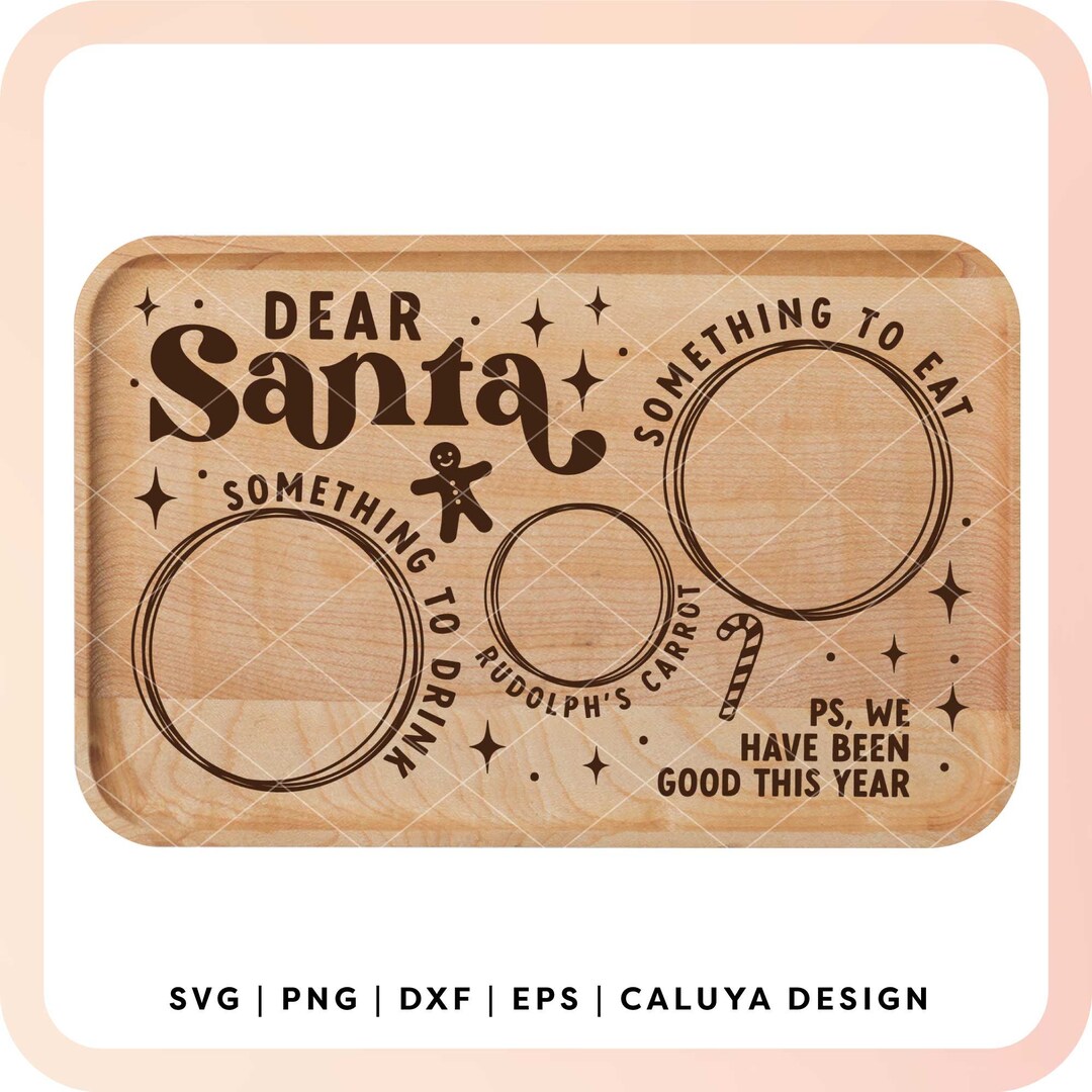 Santa Tray SVG | Santa Cookie Tray SVG | Christmas Tray SVG | Cute ...