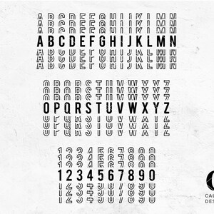 Stacked Letter Alphabet SVG Font File for Cricut, Cameo Silhouette ...