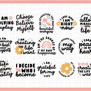 Affirmation SVG Bundle | Self Love SVG | Self Care SVG | Journaling Svg ...