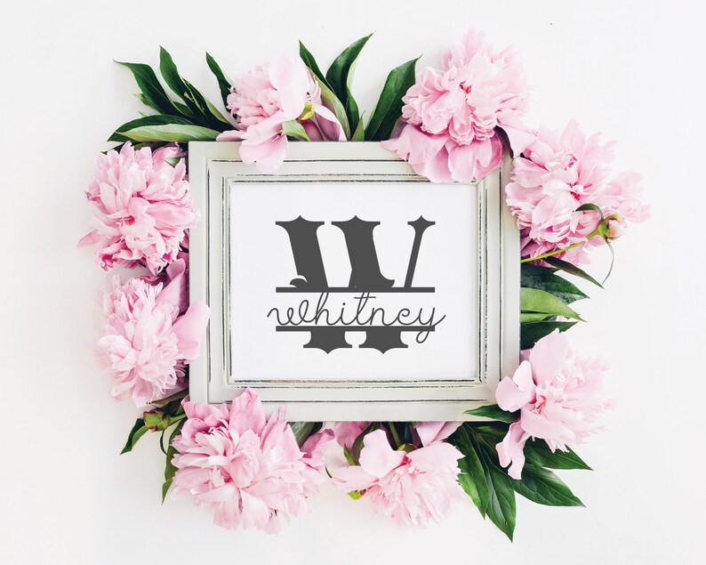 Vintage Farmhouse Monogram SVG Cut File for Cricut Boho | Etsy