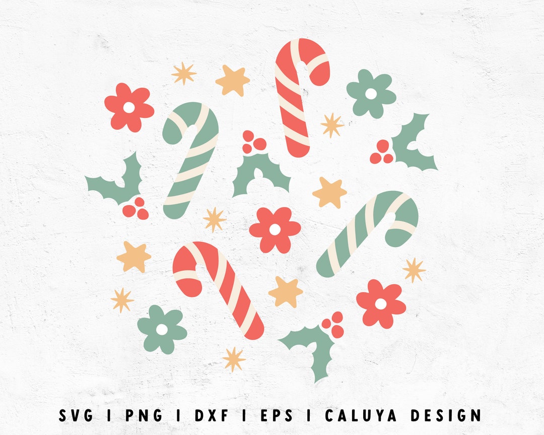 Pastel Candy Cane SVG | Cute Christmas SVG | Mistletoe SVG | Christmas ...