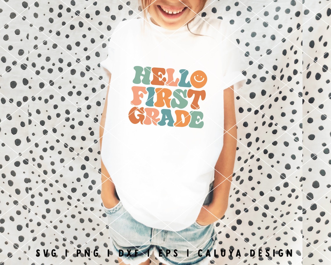 Hello First Grade SVG Hello Kinder SVG Back to School SVG - Etsy