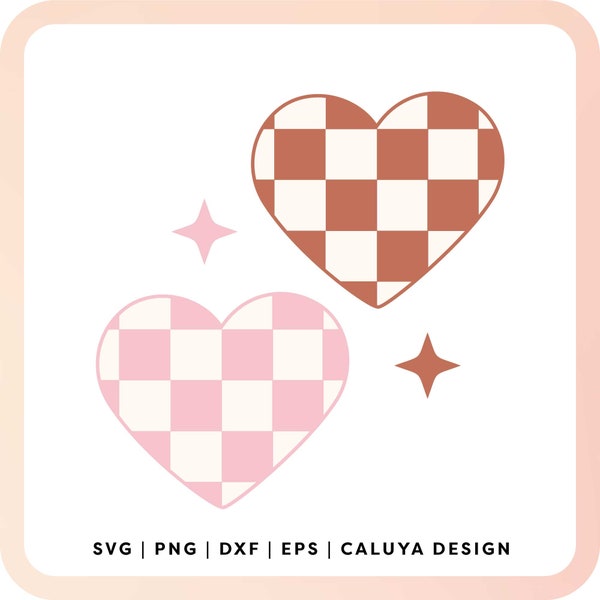 Checkered Heart - Etsy