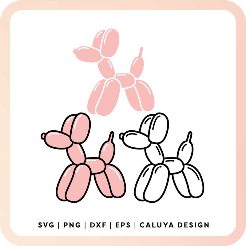Animal and Balloon Svg - Etsy