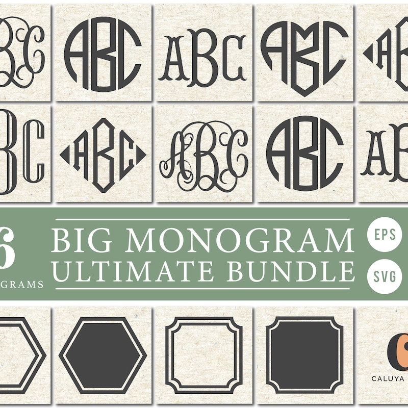 Monogram Svg - Etsy