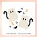 Hippie Ghost SVG Cute Halloween SVG Hippie Halloween Svg Cute Ghost Svg Spooky Vibes Svg Floral ...