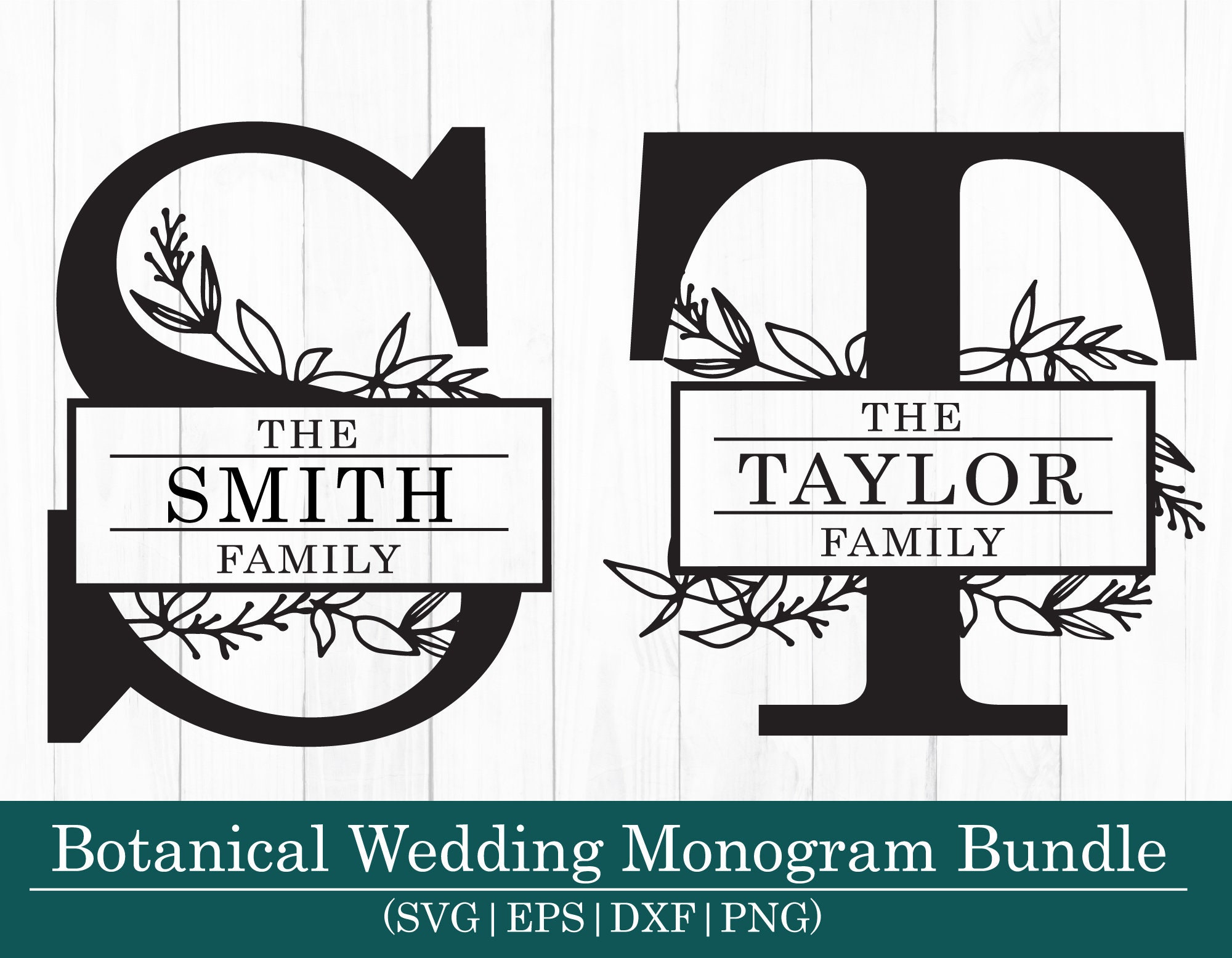 Split Monogram SVG Spring Monogram SVG Floral Monogram SVG - Etsy