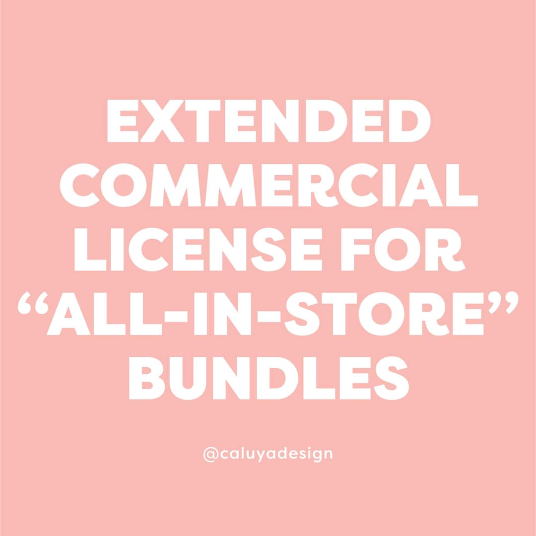 EXTENDED License for All in Store Bundles (bookmark & Cup Wrap ...