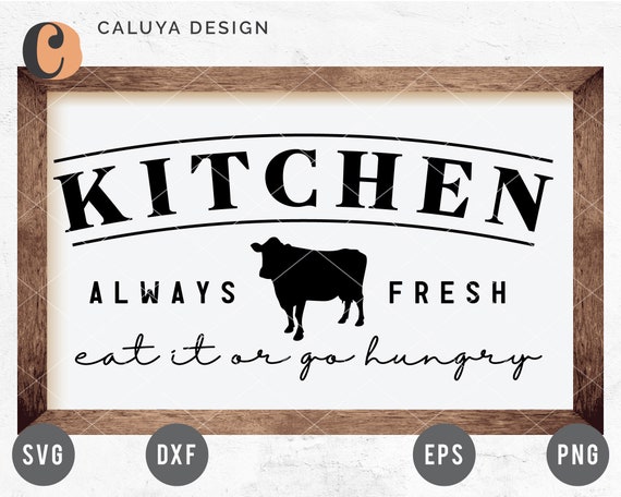 Farm Animal SVG Cow SVG Farm Kitchen SVG Kitchen Sign - Etsy