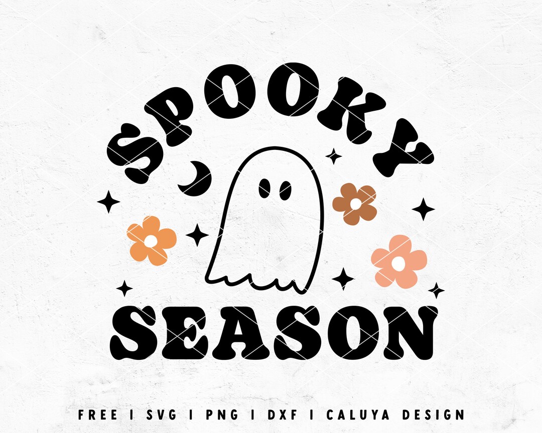 Spooky Season SVG | Cute Ghost SVG | Retro Halloween SVG | Hippie Ghost ...