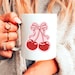 Cherry With Bow SVG | Cherry Bows SVG | Coquette Ribbon SVG | Trendy ...