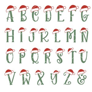 Christmas Alphabet SVG Cut File Bundle for Cricut & Cameo Silhouette ...