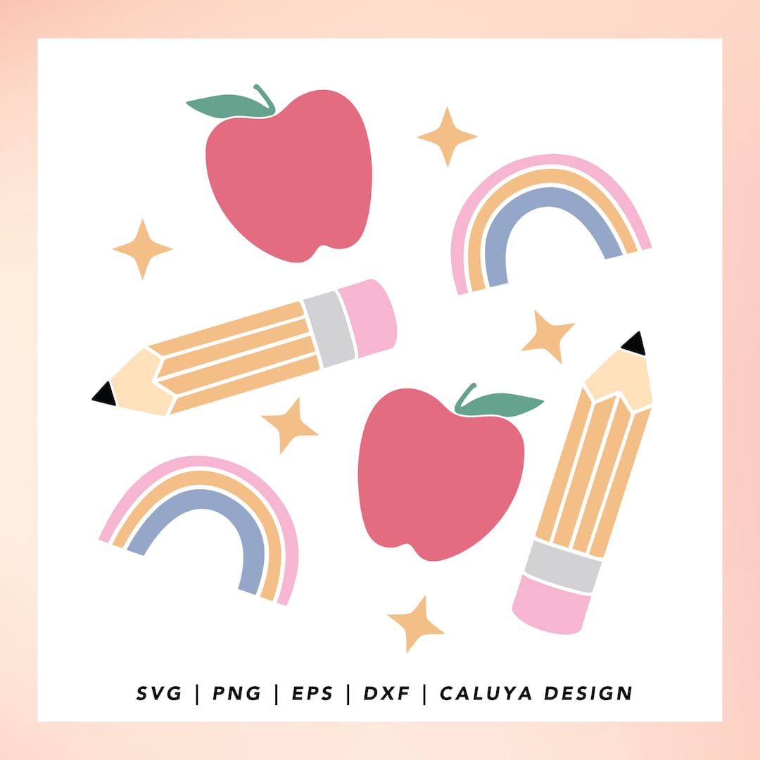 Back to School SVG | Retro School SVG | Rainbow SVG | Kids School Svg ...