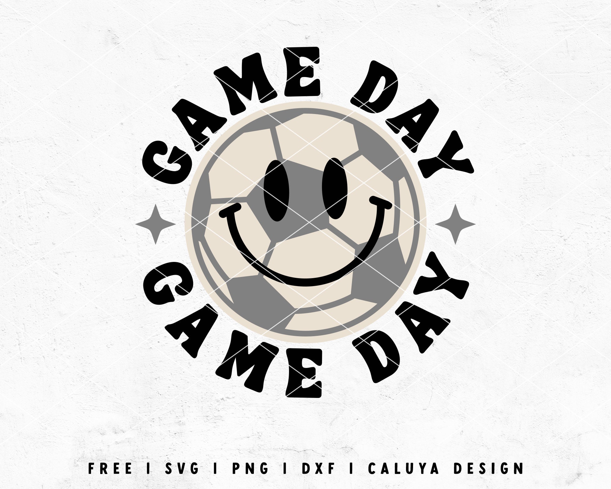 Soccer SVG Game Day SVG Soccer Ball SVG Smiley Face - Etsy