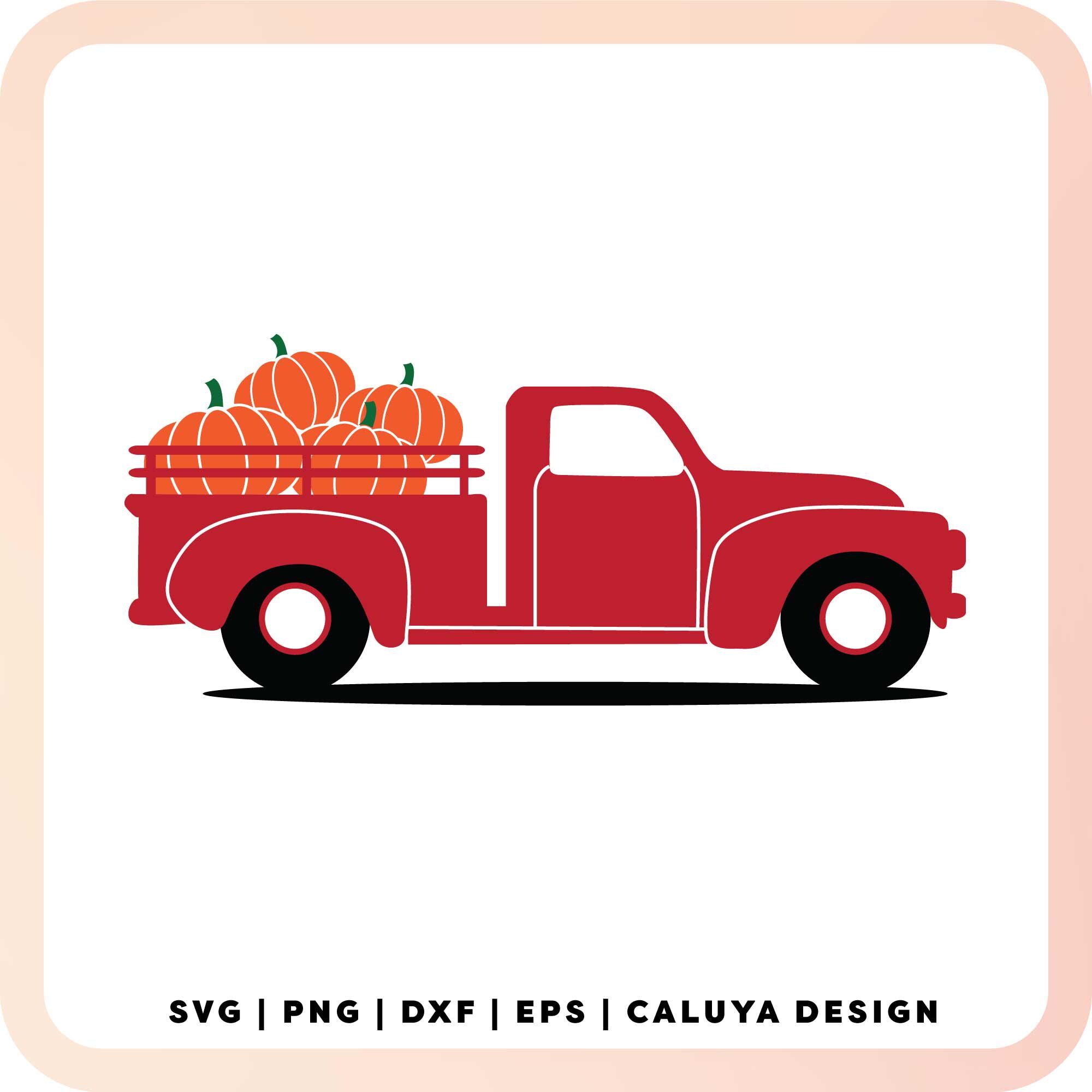 FREE SVG & PNG Link | Fall Pumpkin Truck Cut Files, Svg, Png, Dxf, Eps ...