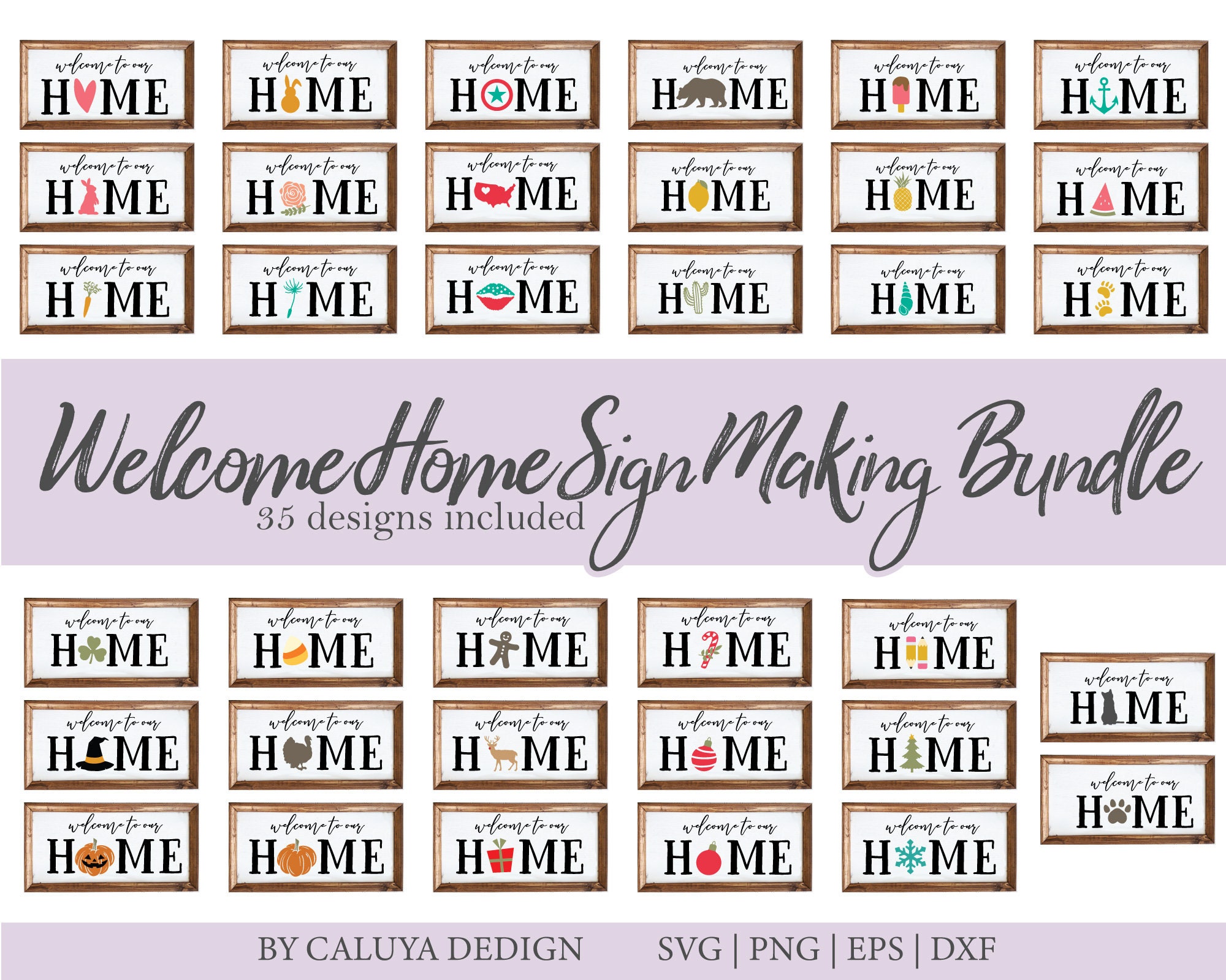 Welcome to Our Home Sign Making SVG Bundle Home Sign Making | Etsy