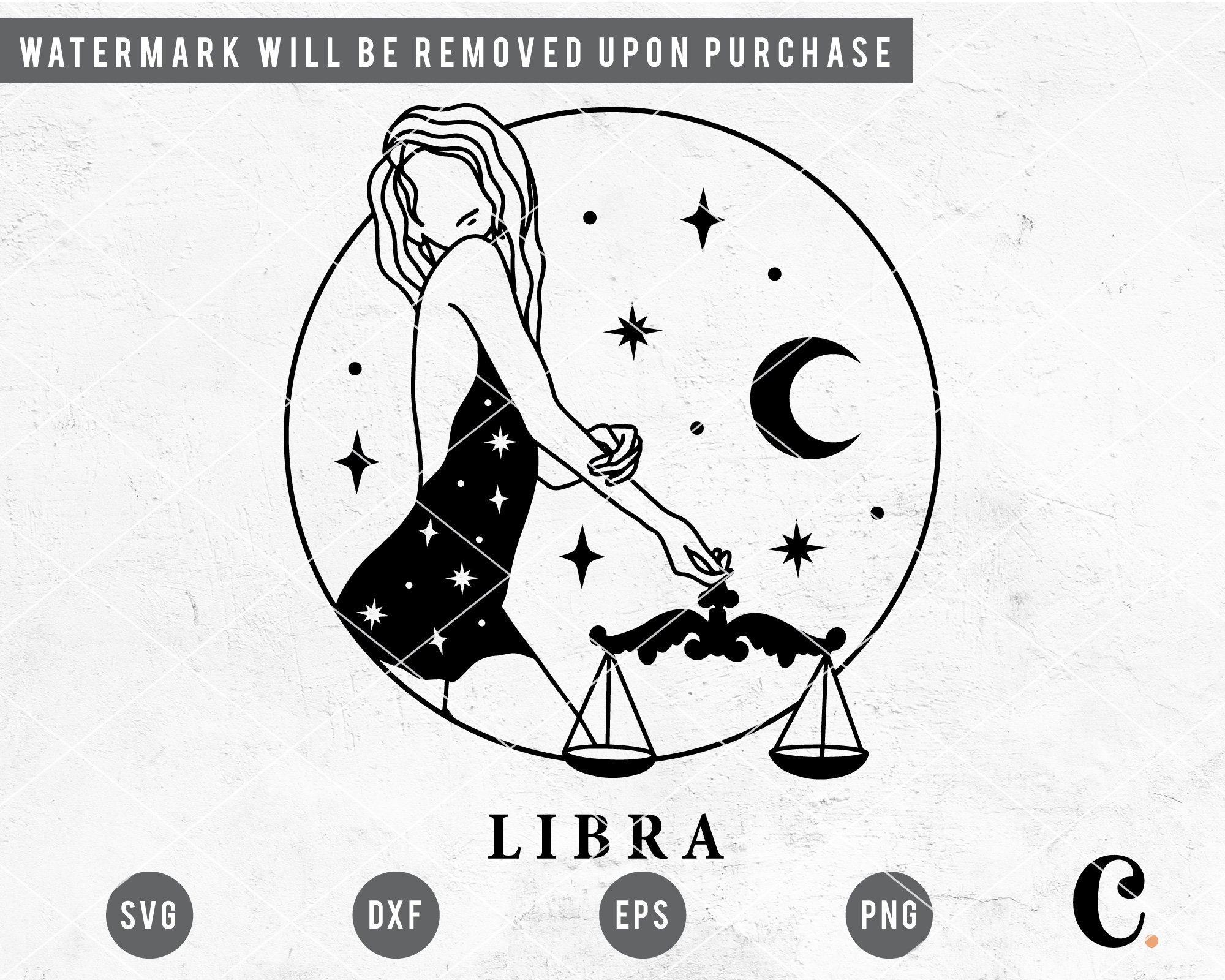 Libra Zodiac Sign SVG Cutting File for Cricut Cameo - Etsy Canada