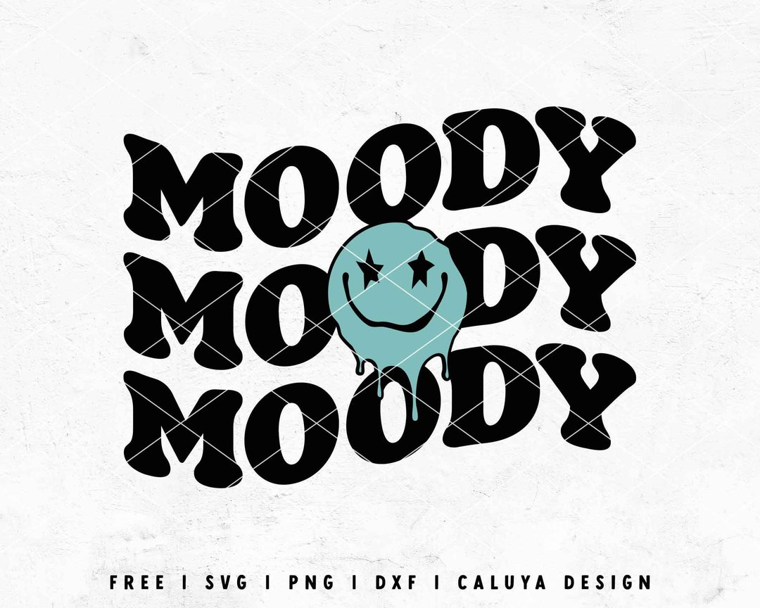 Moody SVG | Aesthetic SVG | Melting Smiley Face SVG | Wavy Text Svg ...