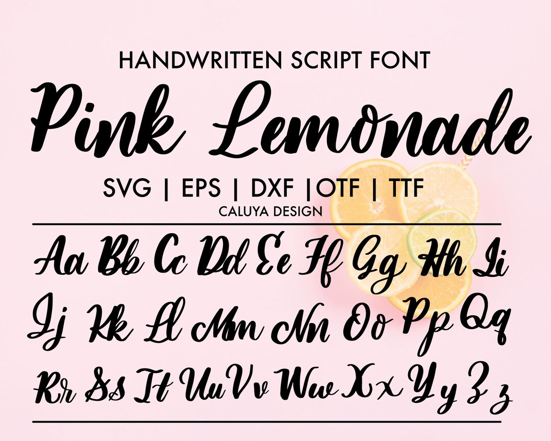 Hand Written Script Alphabet | Cricut Font, Svg, Dxf, Eps Font, OTF ...