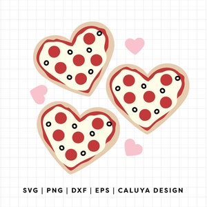 Heart Pizza SVG | Cute Valentines Day SVG | Valentine Pizza SVG | True ...