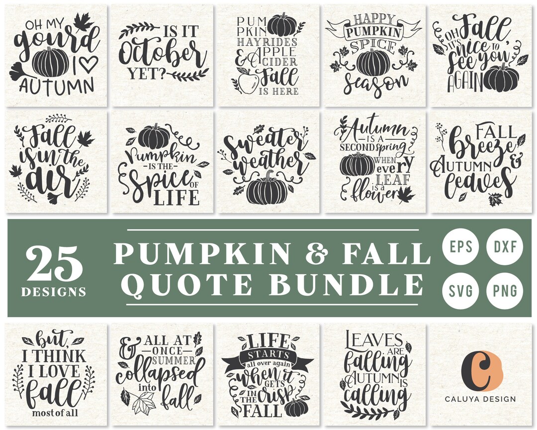 Fall Pumpkin SVG Cut File Bundle Deal | Cut File for Cricut & Cameo ...