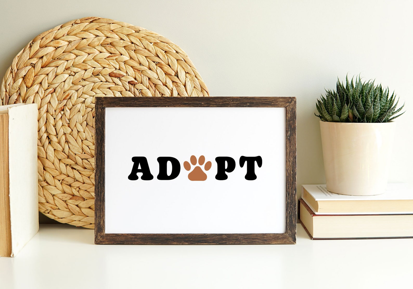 Adopt A Dog SVG Paw Print Svg Dog Mom SVG Dog Mama SVG - Etsy