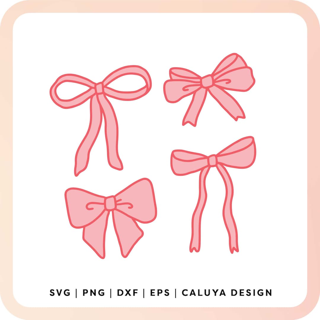 Coquette Bow SVG | Girly Bow SVG | Ribbon SVG | Pink Bow Svg | Pink ...