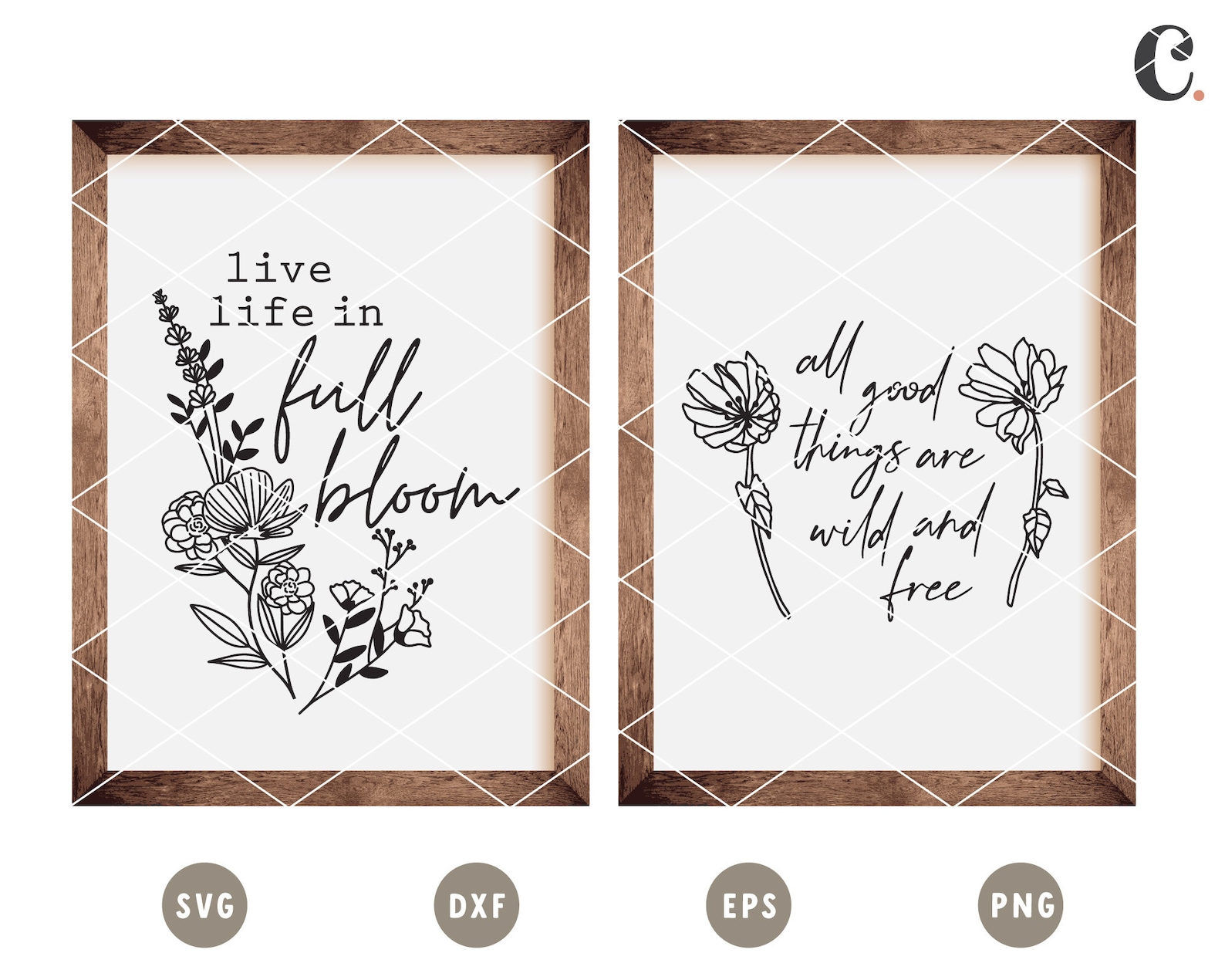 Wildflower Quote SVG Bundle | Botanical SVG | Spring Quote SVG | Self ...