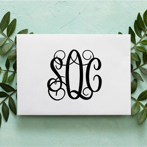 Swirl Monogram SVG Cut File | Swirl Monogram Font | Wedding Monogram ...