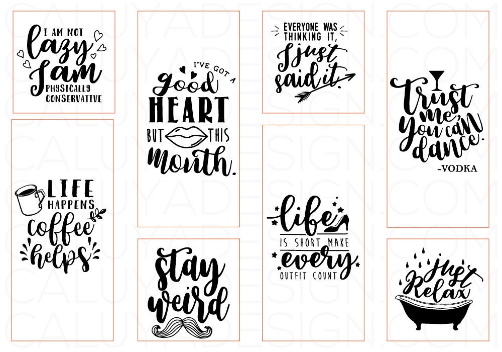 Funny Quotes SVG Cut File Bundle Deal Cut File for Cricut & | Etsy