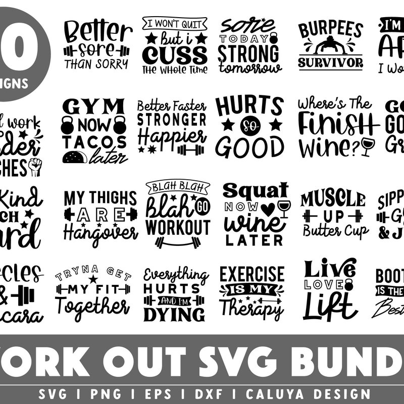 Exercise Svg - Etsy