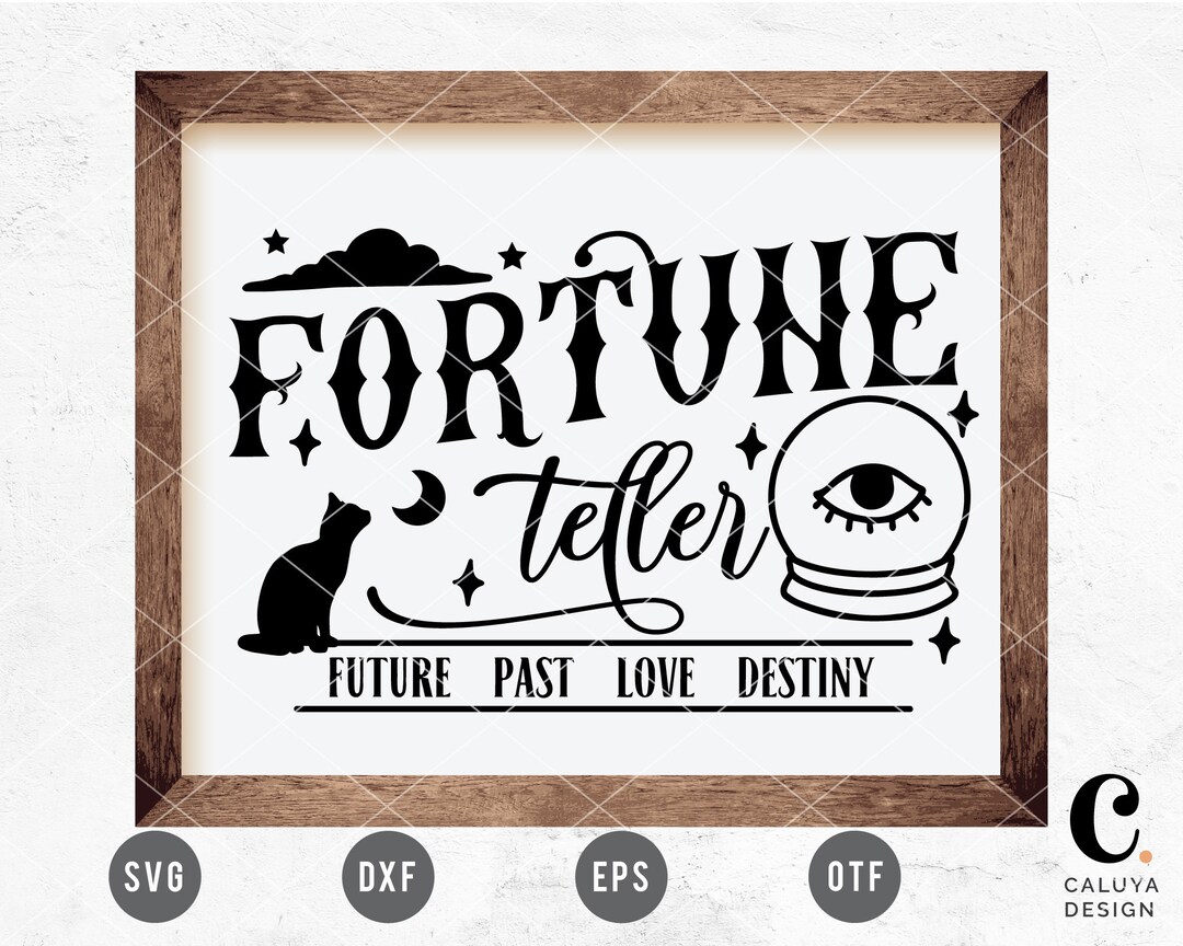 Fortune Teller SVG | Halloween Sign SVG | Crystal Ball SVG | Mystic ...