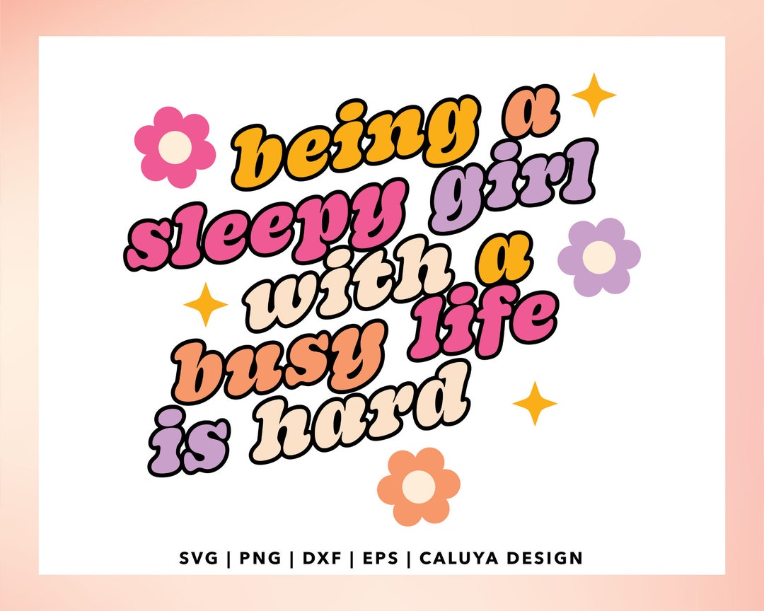 Sleepy Girl SVG | Y2K SVG | Trendy Funny Quote SVG | Trendy Sarcastic ...