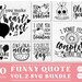 Funny & Cute Quote SVG Cutting File Bundle for Cricut, Cameo Silhouette ...