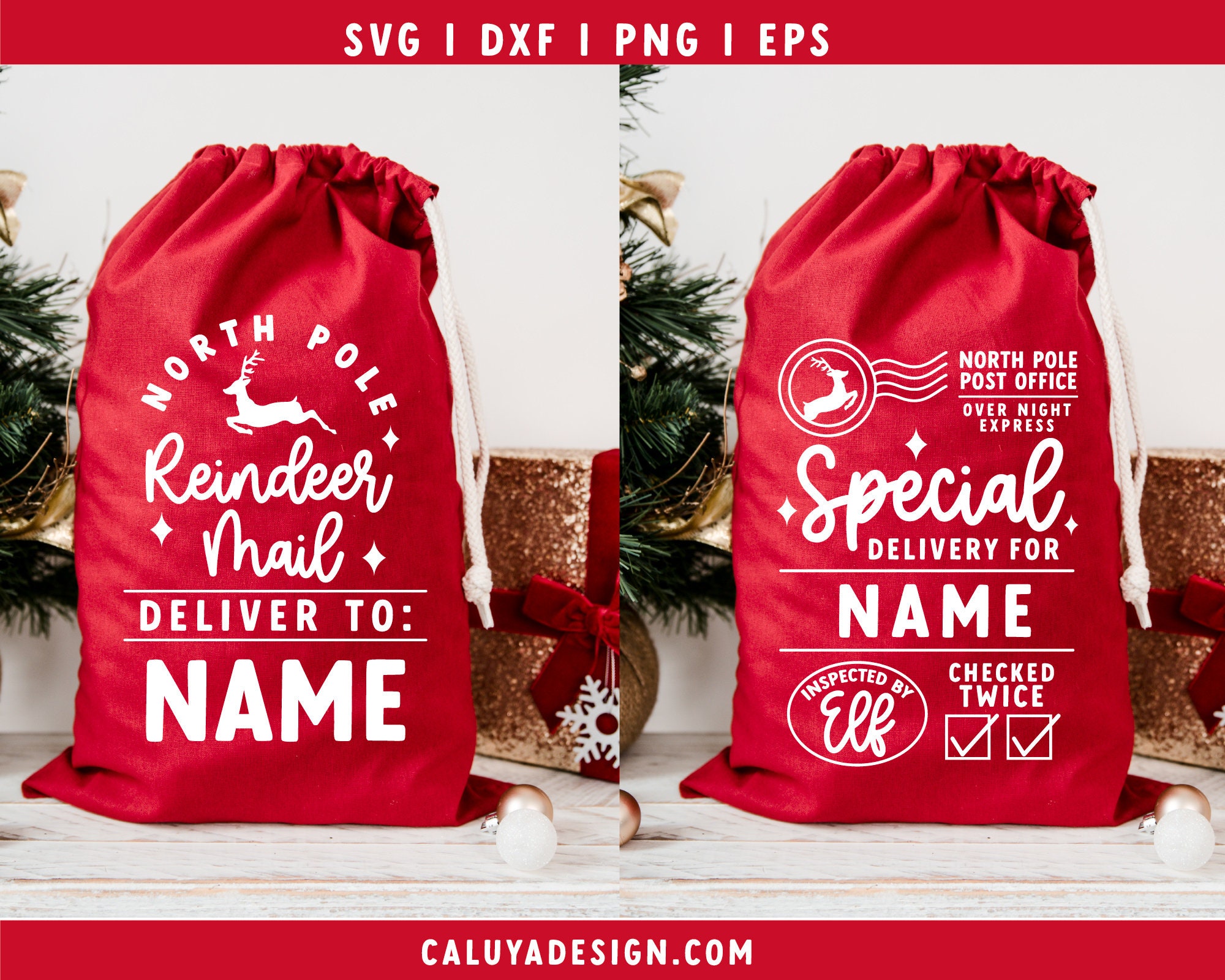 Retro SANTA SACK SVG Personalized Santa Bag Svg North Pole - Etsy