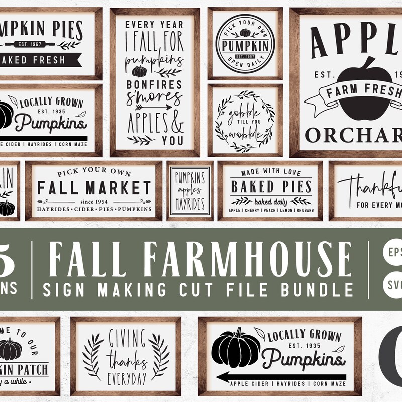 Fall Svg Signs - Etsy