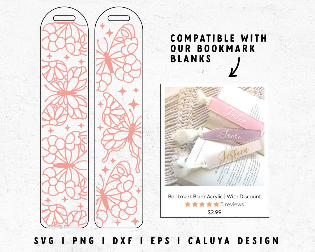 Bookmark SVG, Bookmark Template SVG, Bookmark Kids SVG, Butterfly Svg ...
