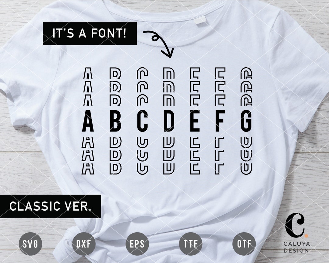Stacked Letter Alphabet SVG Font File for Cricut, Cameo Silhouette ...
