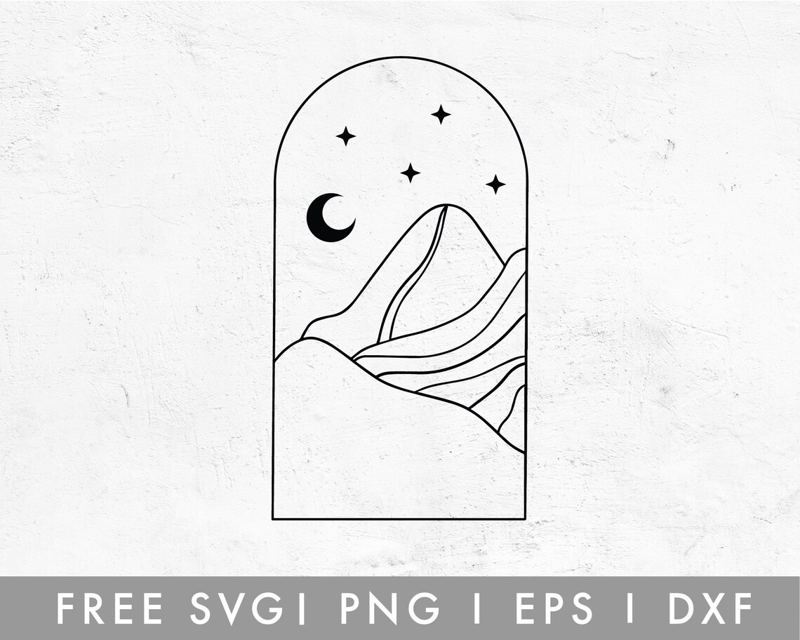 Mountain SVG Hiking SVG Boho Mountain SVG Arch Window - Etsy