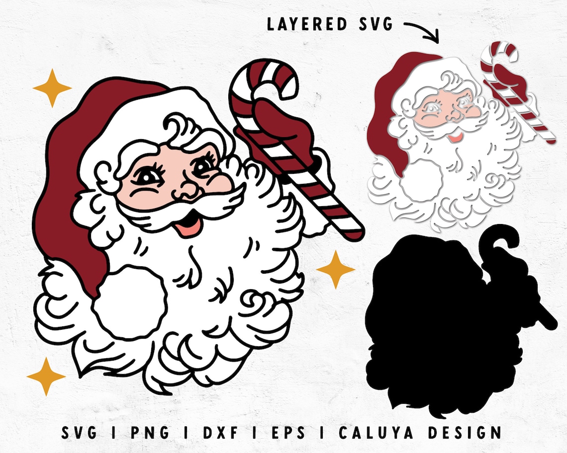 Vintage Santa SVG Santa Claus SVG Retro Christmas SVG - Etsy