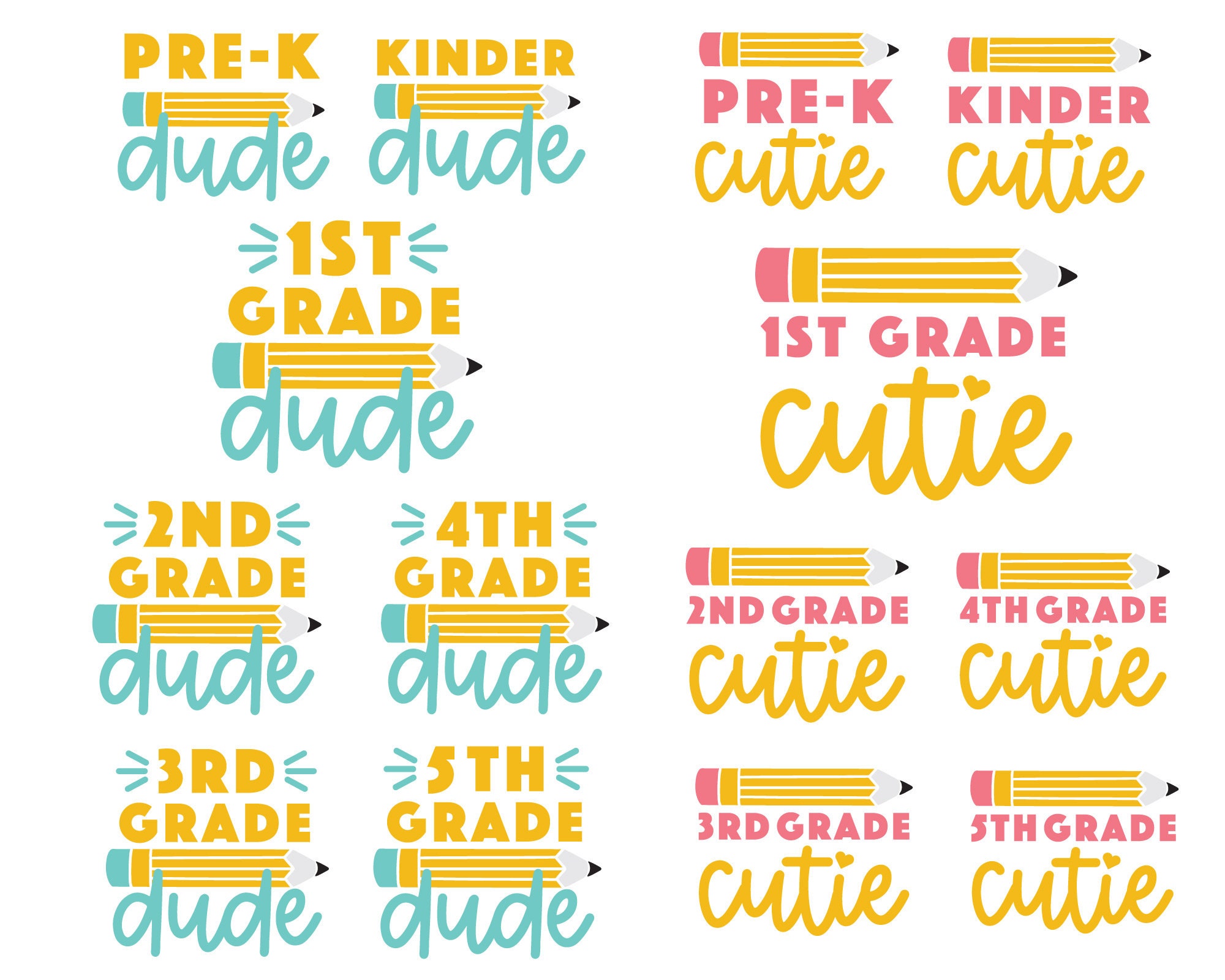 Back to School SVG Cutting File Bundle School T-shirt Design - Etsy