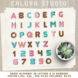 Donut Alphabet | Donut SVG Alphabet | Digital Letters | Alphabet ...