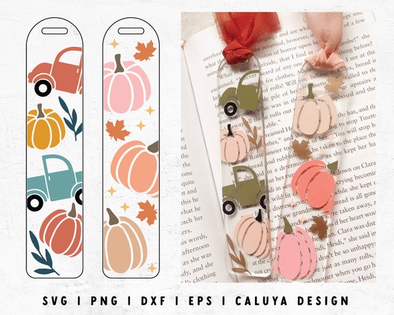 Bookmark SVG Fall Pumpkin SVG Vintage Truck SVG - Etsy