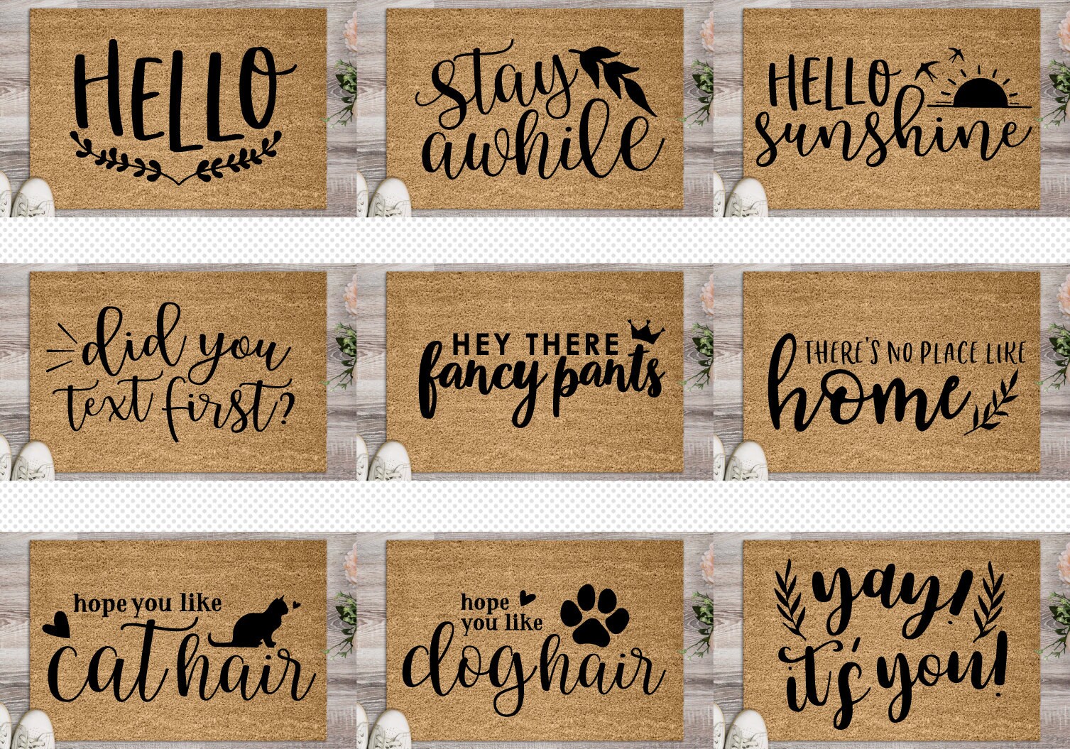DIY Doormat SVG Cut File Bundle Deal | Cut File for Cricut & Cameo ...