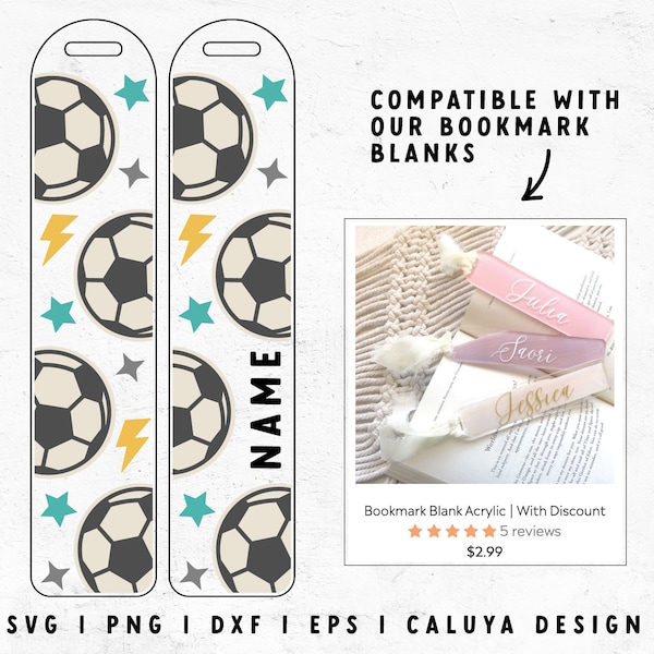 Soccer Bookmark - Etsy