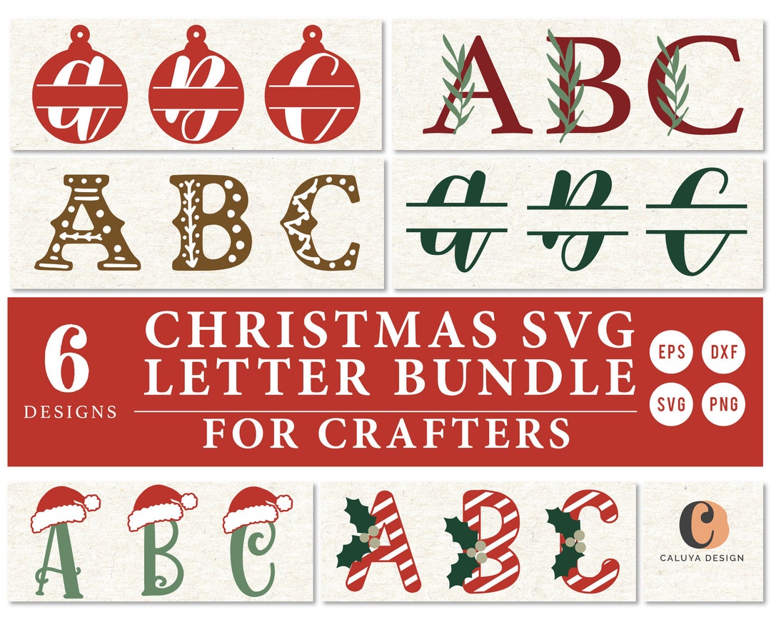 Christmas Alphabet SVG Cut File Bundle for Cricut & Cameo Silhouette ...