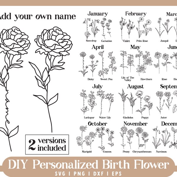 Flower Monogram - Etsy